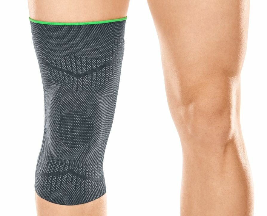 MEDI P776 - VII Бандаж коленный Medi protect Genu с силиконовым пателлярным кольцом полужесткий универсальный (VII / Стандартный / Серый)