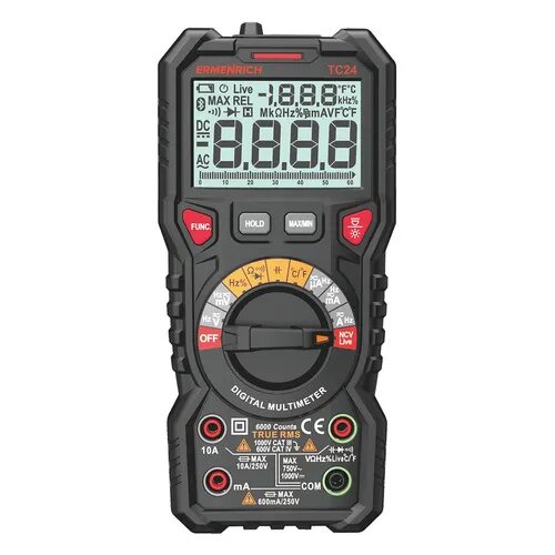 Мультиметр цифровой ERMENRICH Zing TC24, автоматический [82986]