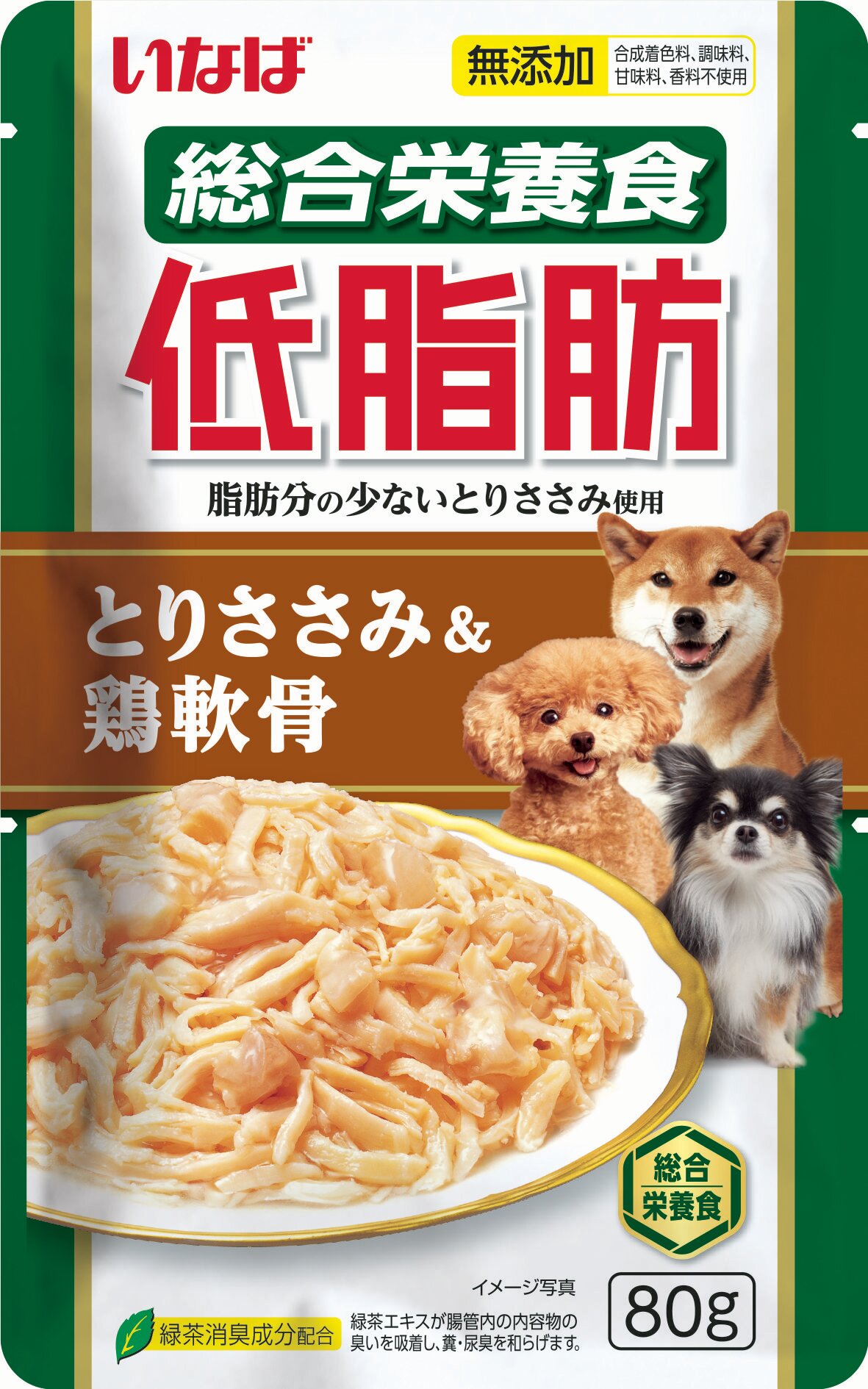 Влажный корм для собак Inaba Teishibo Куриное филе с куриными хрящами в желе 80г (6 штук)