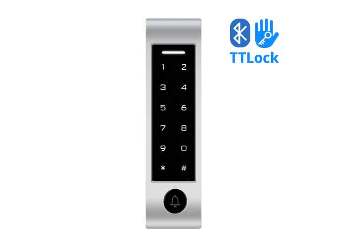 SM410KW BT Novicam v.4190 - контроллер СКУД cо считывателем Mifare, сенсорной клавиатурой и управлением со смартфона; память на 1000 пользователей; программирование: кодовое/через приложение; реле Н. Р./Н. З; Bluetooth; Металл; IP66; DC 12В