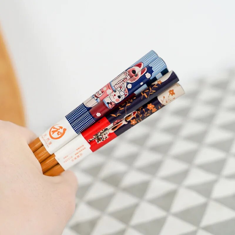 Бамбуковые палочки для еды, 5 пар Couple 2 Pair