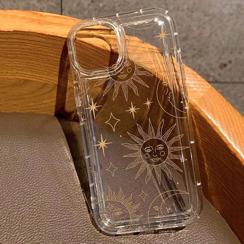 Прозрачный чехол Sun Moon Stars для iPhone 14 Plus, цвет 2