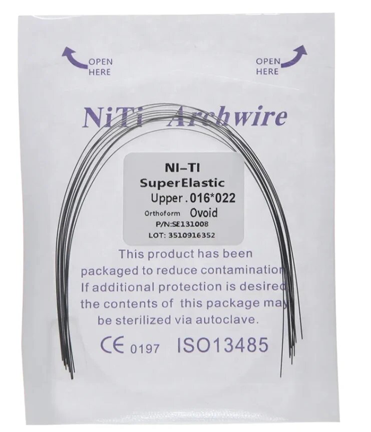 Niti Archwire SuperElastic Upper .016*022 Ovoid