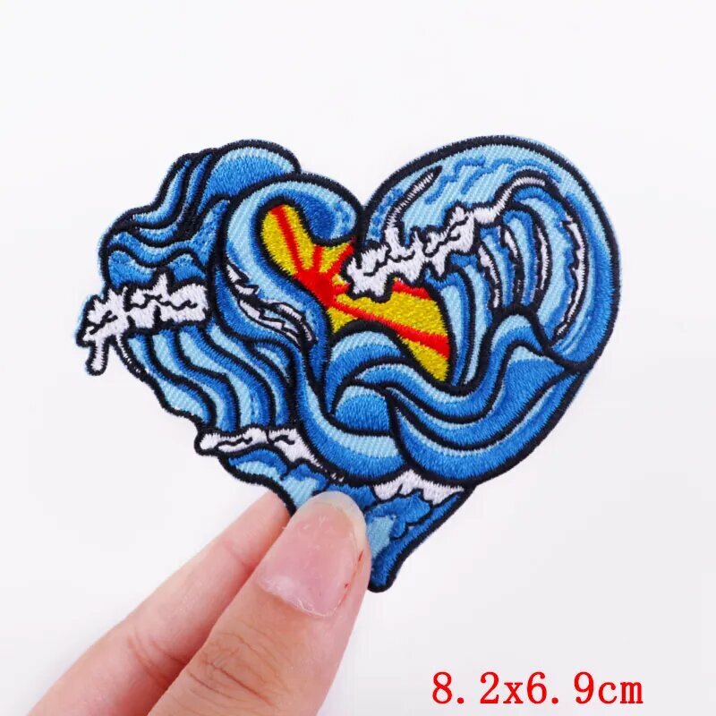 Термоклеевая нашивка "Солнце и Луна" Prajna Синий, PE6622CT