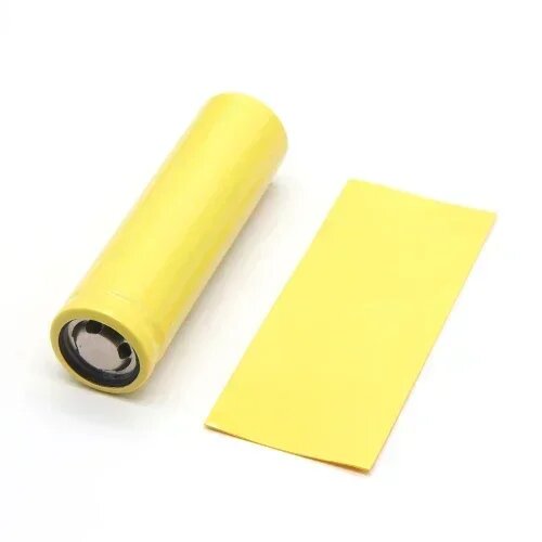 Термоусадочная трубка ПВХ для аккумуляторов 18650/21700/26650 Yellow, 25pcs, 21700 Film