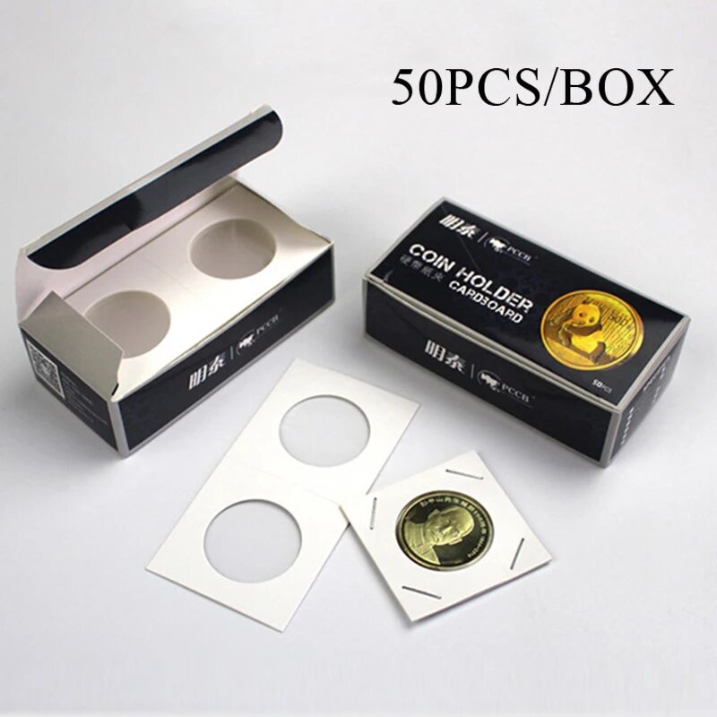 Чехлы для монет картонные 50шт, 17.5mm