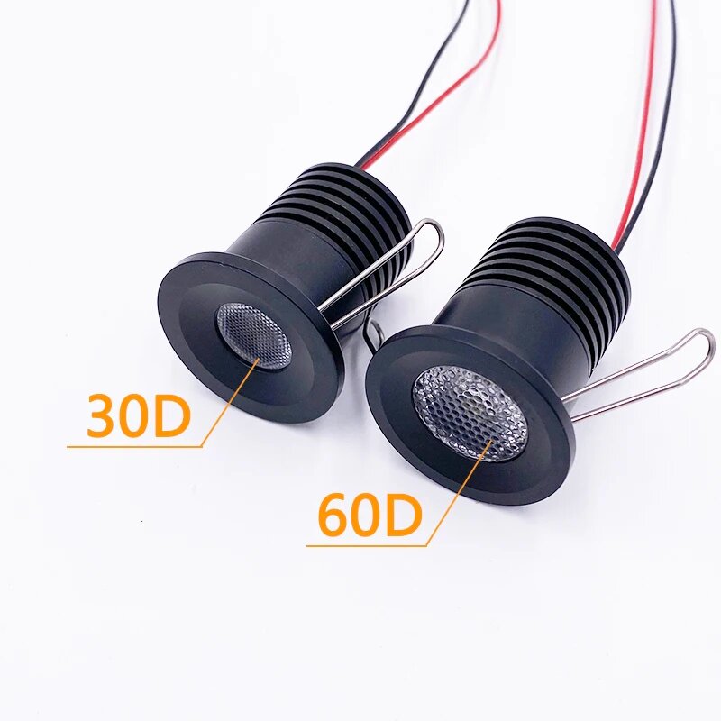 Ohlite Мини-прожектор LED 3W 24V, Warm White 3000K, Black shell 30D