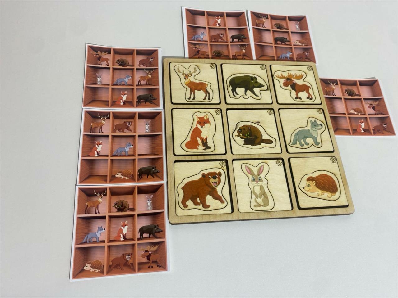 Дидактическая игра "Что(Кто) на полке?"Дикие(лесные) животные