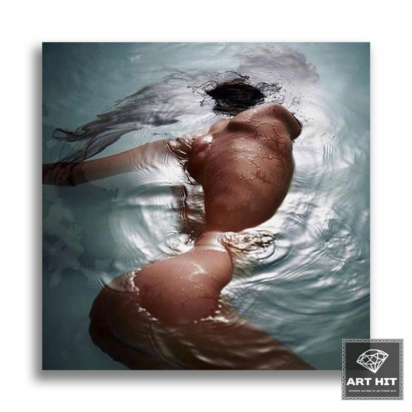 Картина девушка 18+, эротический постер из коллекции "Эротика и секс", 40х40 см