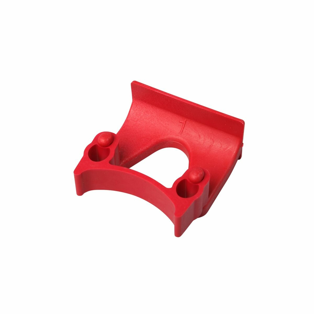 Держатель для уборочного инвентаря настенный FBK, полипропилен красный (длина 85мм)