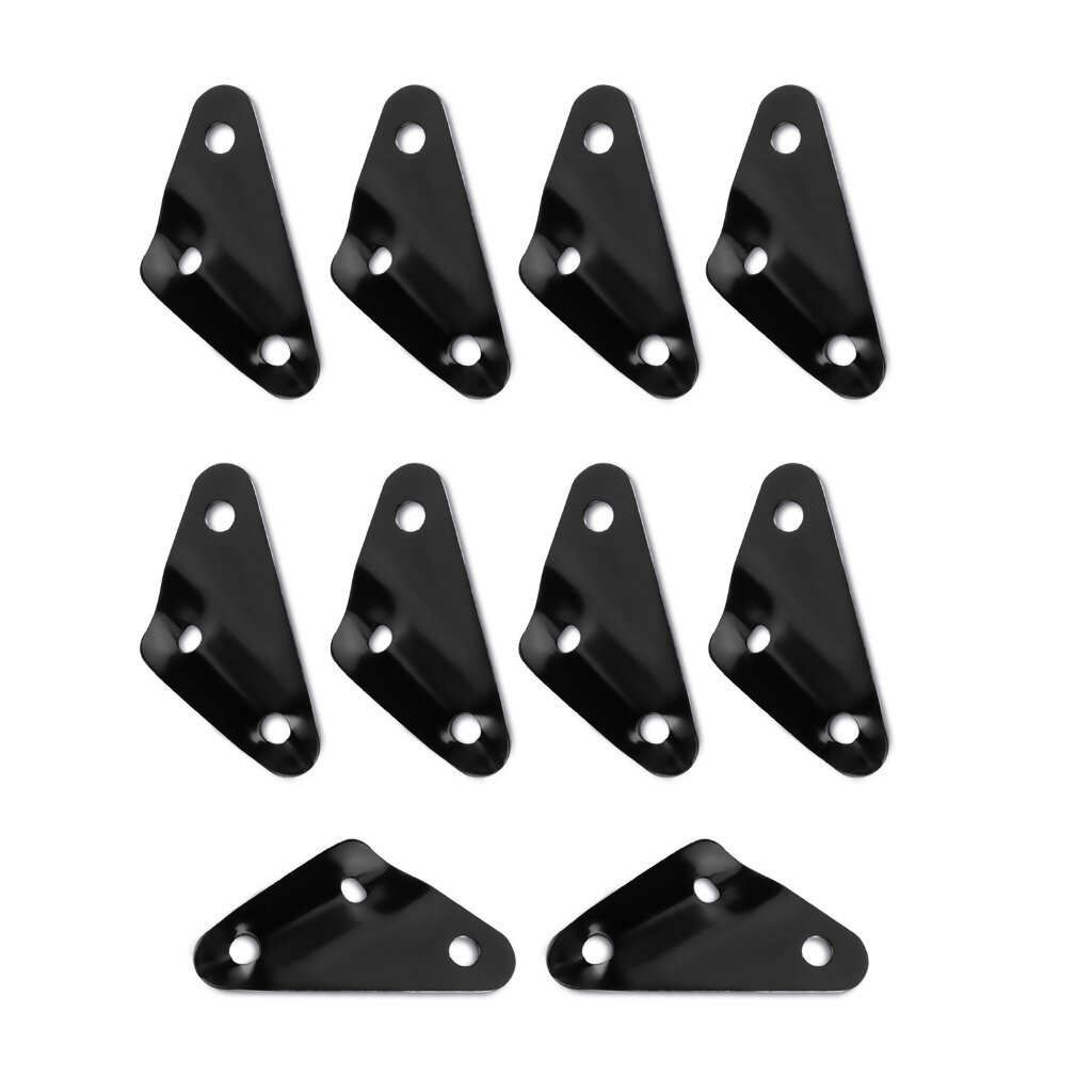 Аксессуары для палаток, Средние алюминиевые треугольные фиксаторы - чёрные, 10 штук
