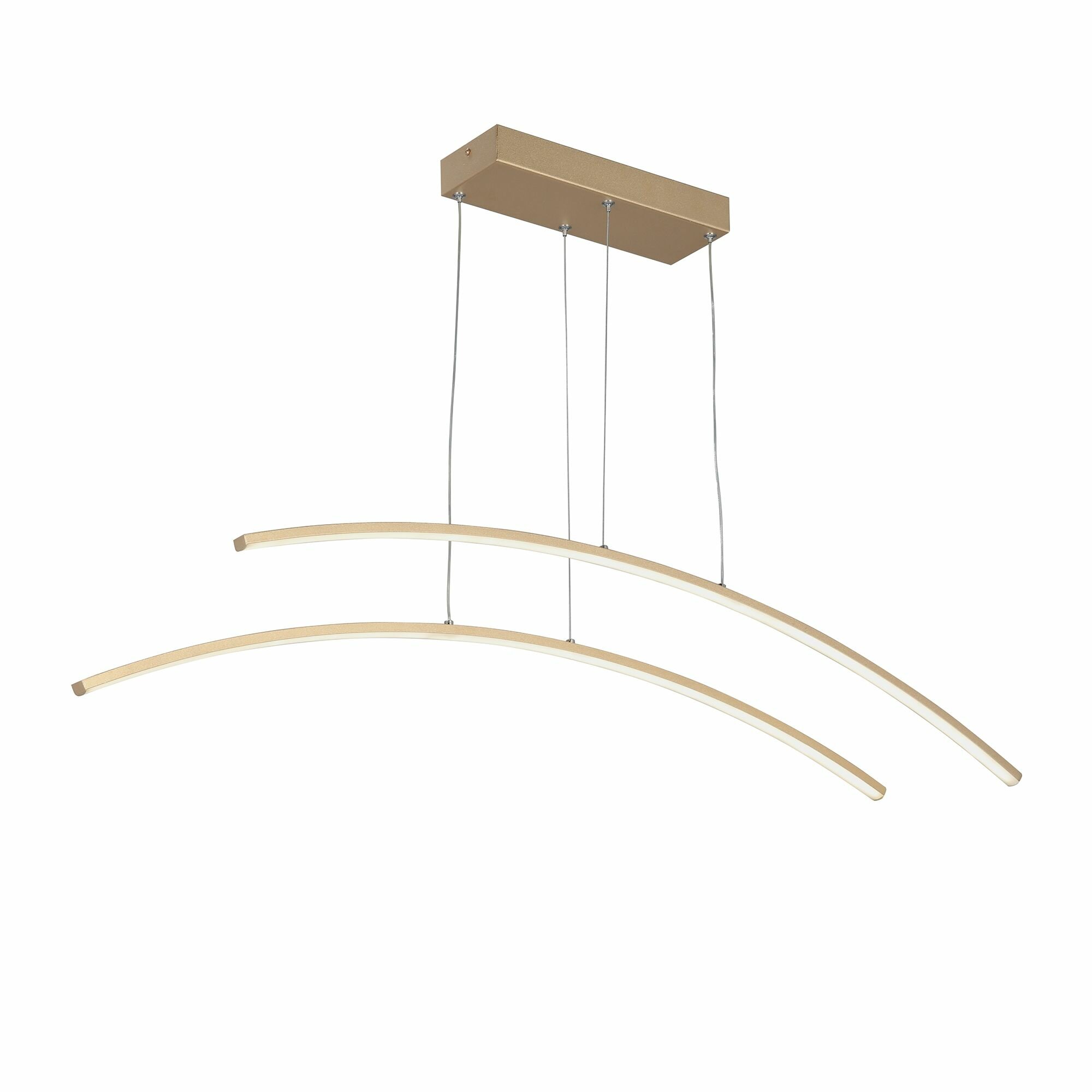 Люстра светодиодная Vitaluce V2709-8/2S, LED 18Вт, 4000К, 1690лм, 8,5м2, цвет золото. %Распродажа!%