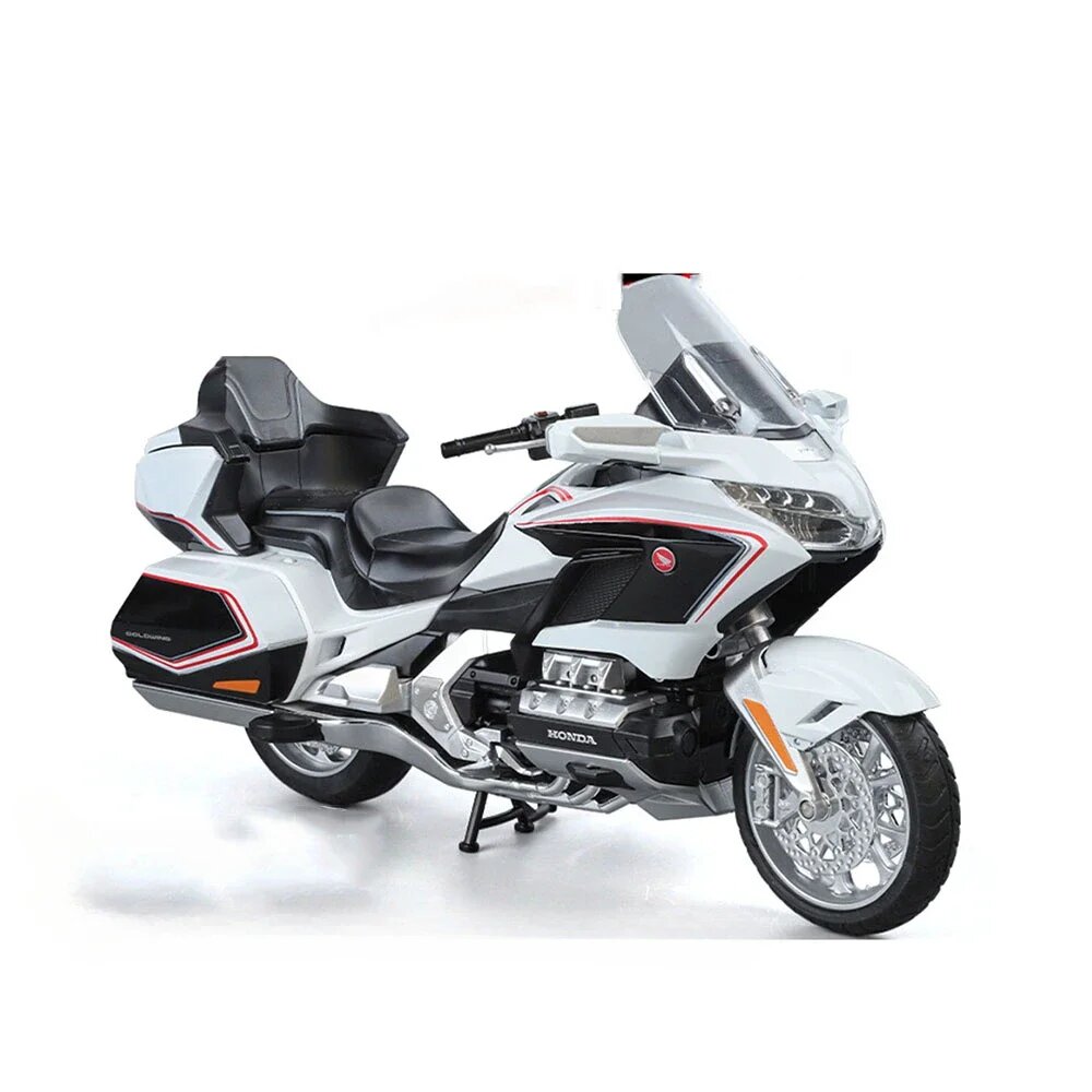 Миниатюрный мотоцикл Honda Gold Wing GL800 2021 Белый, White
