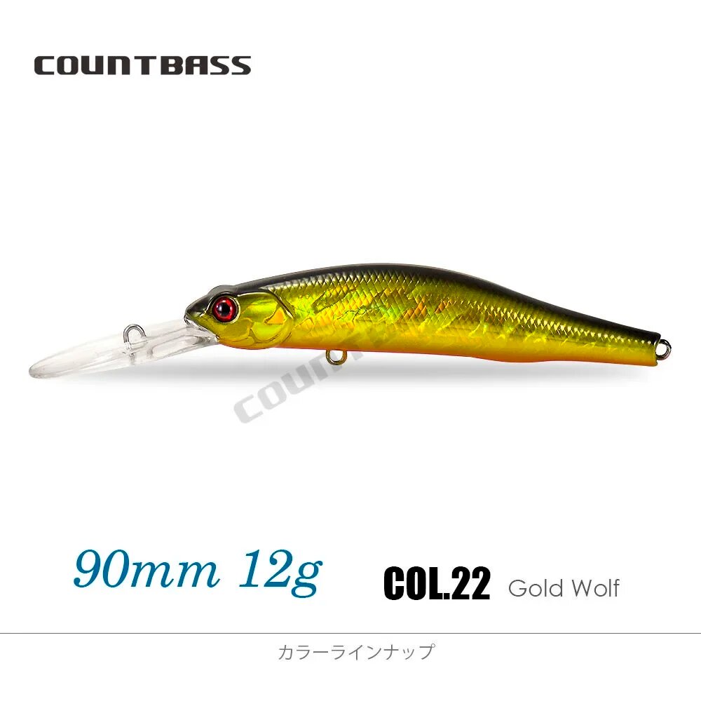 COUNTBASS Gold Wolf 90mm 12g, Цвет: 22