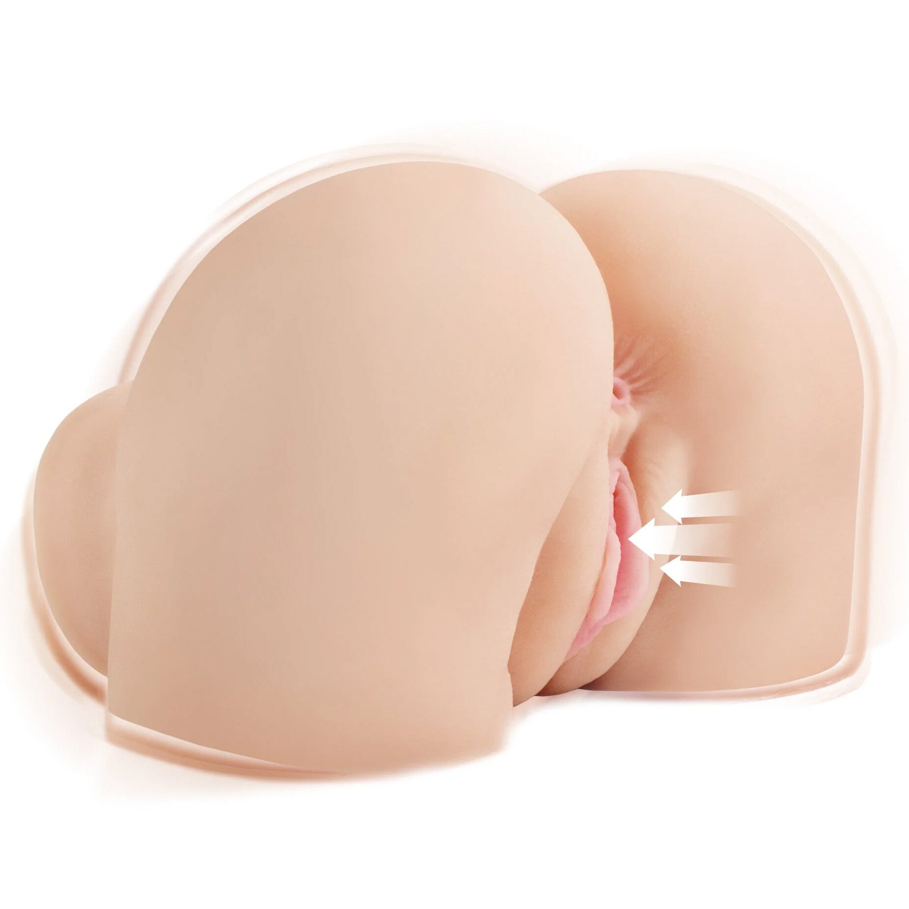 Мастурбатор-полуторс с вибрацией и эффектом всасывания Pipedream PDX Elite Back That Ass Up