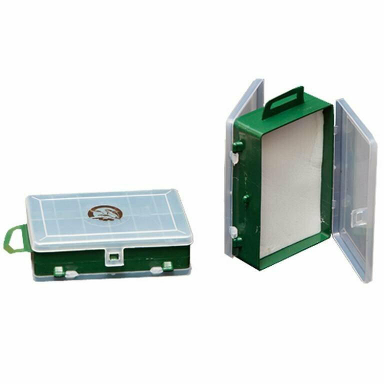 Три Кита Коробка Три Кита ТК-14 двойная для блесен и мормышек с изолоном 11+1 отделений (115х85х35 мм)