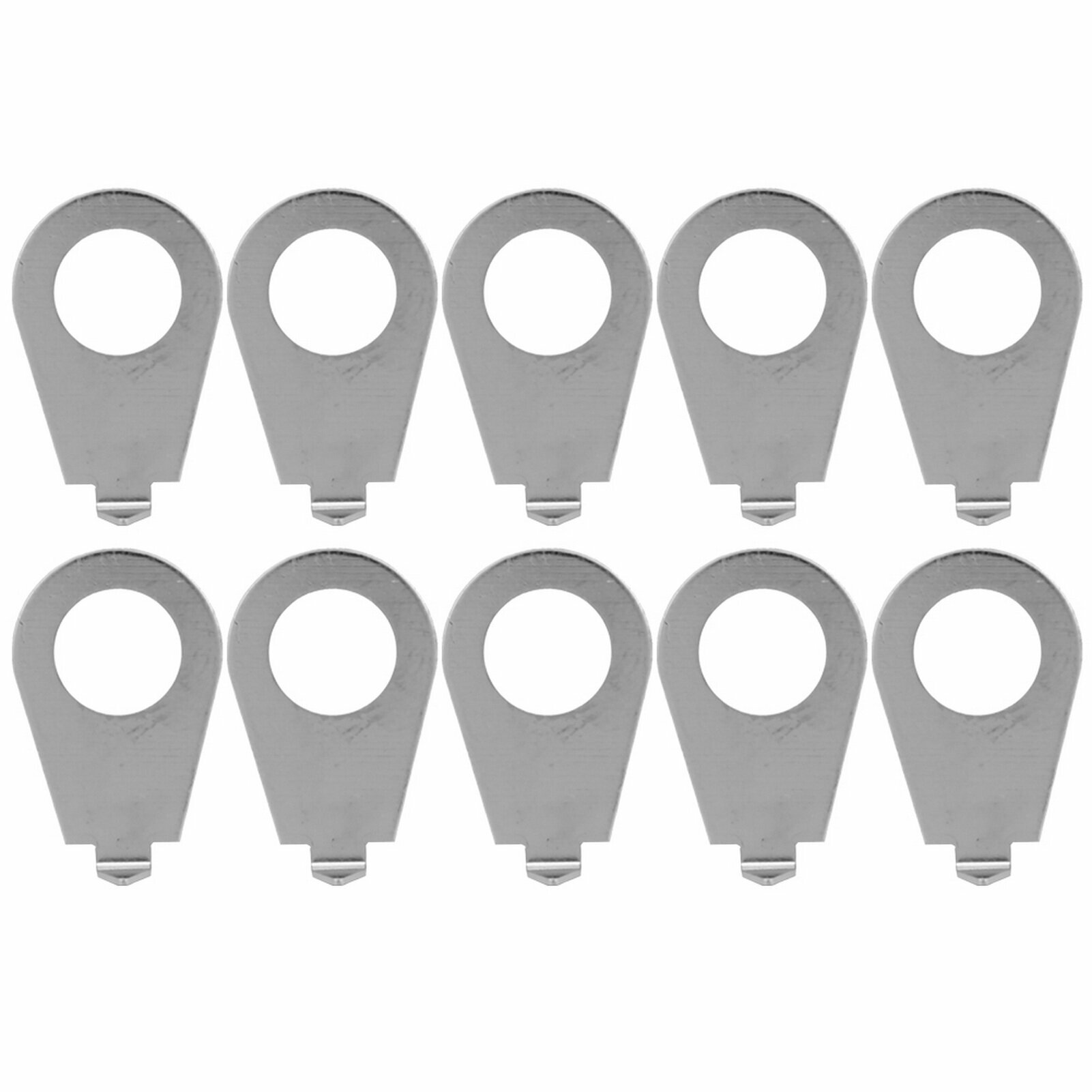 Комплект из 10 металлических потенциометров для электрогитары, ручка регулировки скорости, 8,4 мм (серебристый).