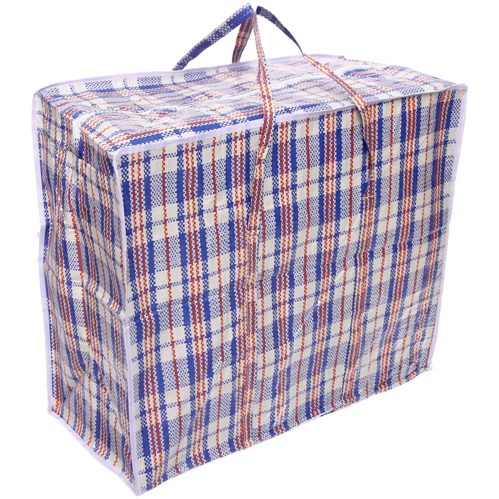 Сумка хозяйственная 60*50*30 см, клетчатый рисунок, полипропилен