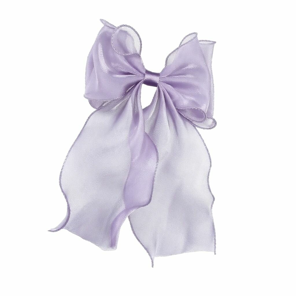 Заколка для волос с бантом-фиолетовая