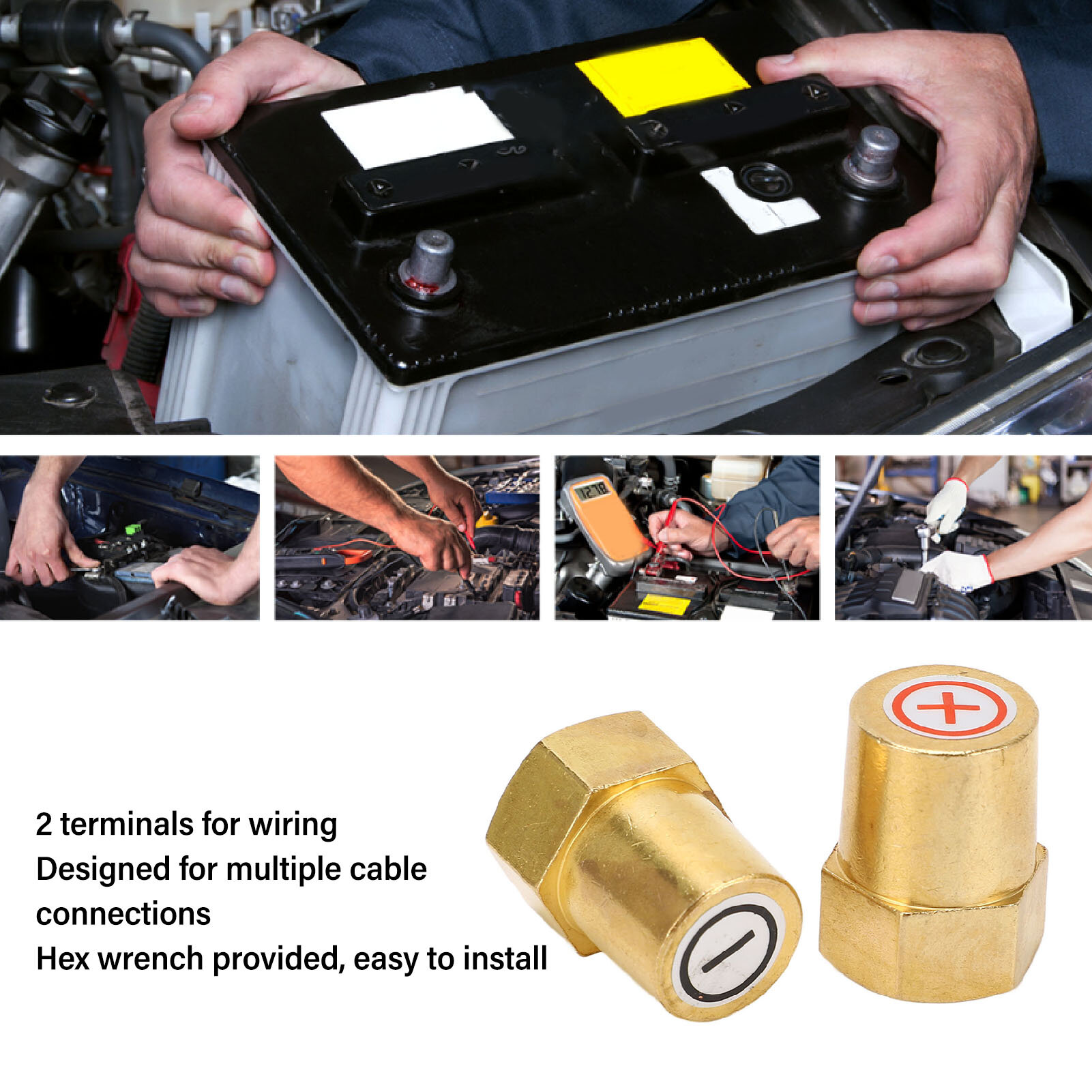 2 шт. разъем для клемм аккумулятора, адаптер для зарядки, быстроразъемное отключение, положительный, отрицательный, хороший контакт