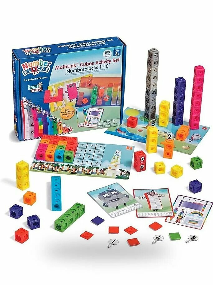 Набор MathLink Cubes Numberblocks 1-10, 100 кубиков для обучения математике
