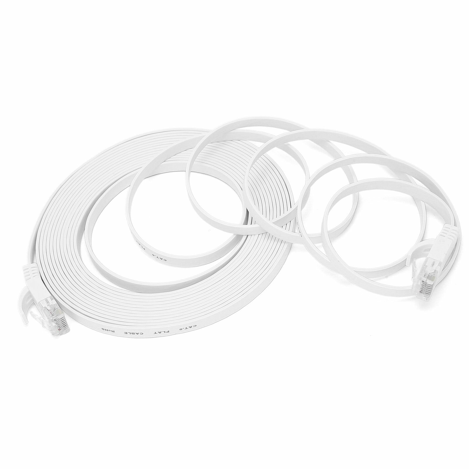 Ethernet-кабель CAT6, гигабитный, 8-жильный, витая пара, сетевая перемычка, плоский медный провод, 30 метров