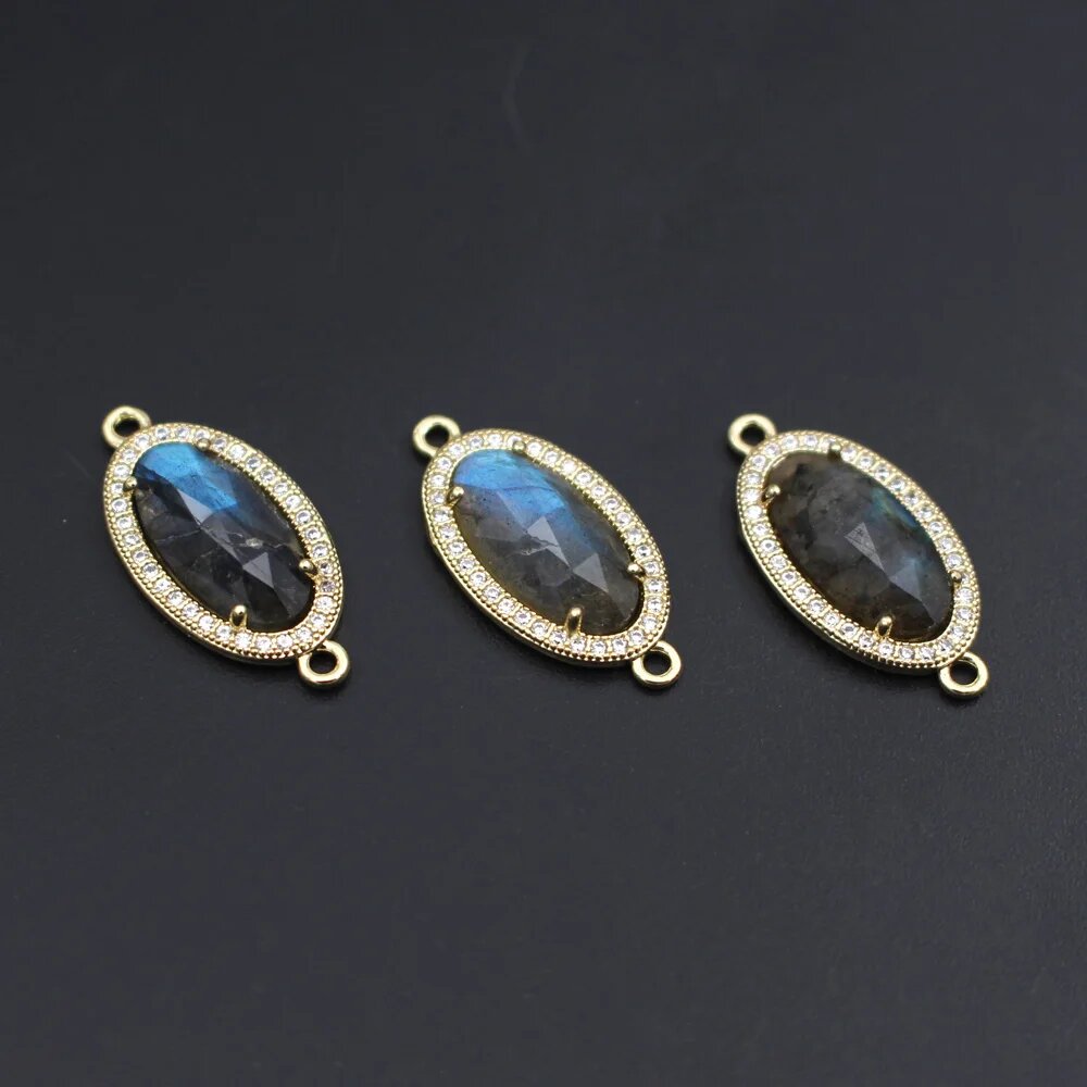 CLDXUCLD Синий Амазонит Лабрадорит Подвески 10 шт Темно-синий, Labradorite stone