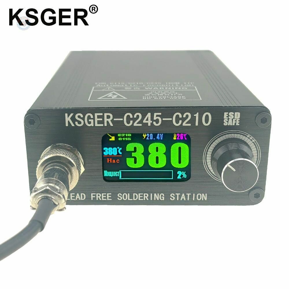 Сварочная станция KSGER C210 C245, цифровой дисплей 1,47", регулируемая температура 50-500 C, комплект с двумя рукоятками для пайки и ремонта