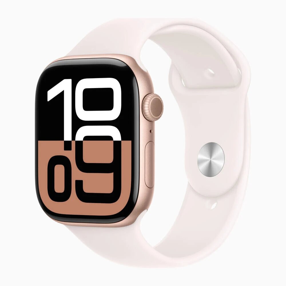 Часы Apple Watch S10 46 mm Aluminum GPS Rose Gold SB алюминий, золотистый/бежевый, S/M