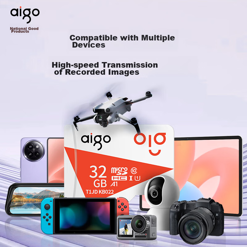 Aigo 32GB TF карта MicroSD A1 U1 V30 4K для видеорегистраторов и камер наблюдения высокая скорость 100МБ/с Ёмкость：32