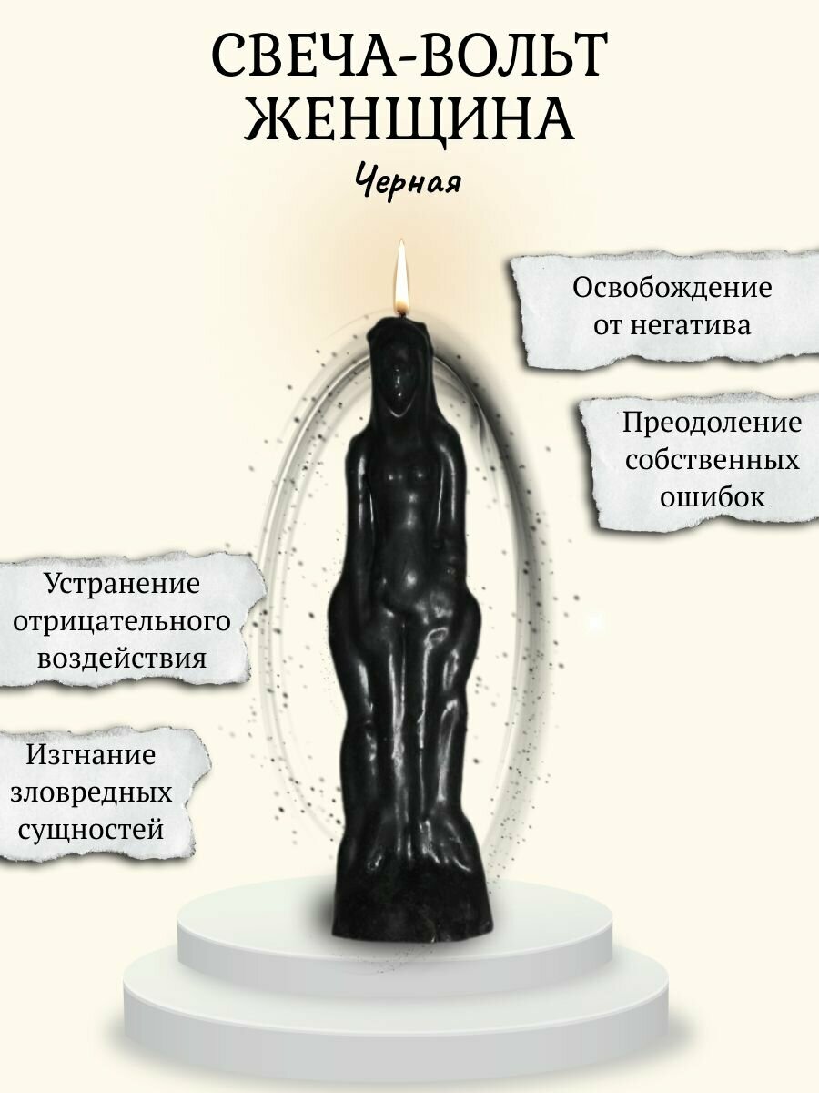 Свеча-вольт Женщина черная