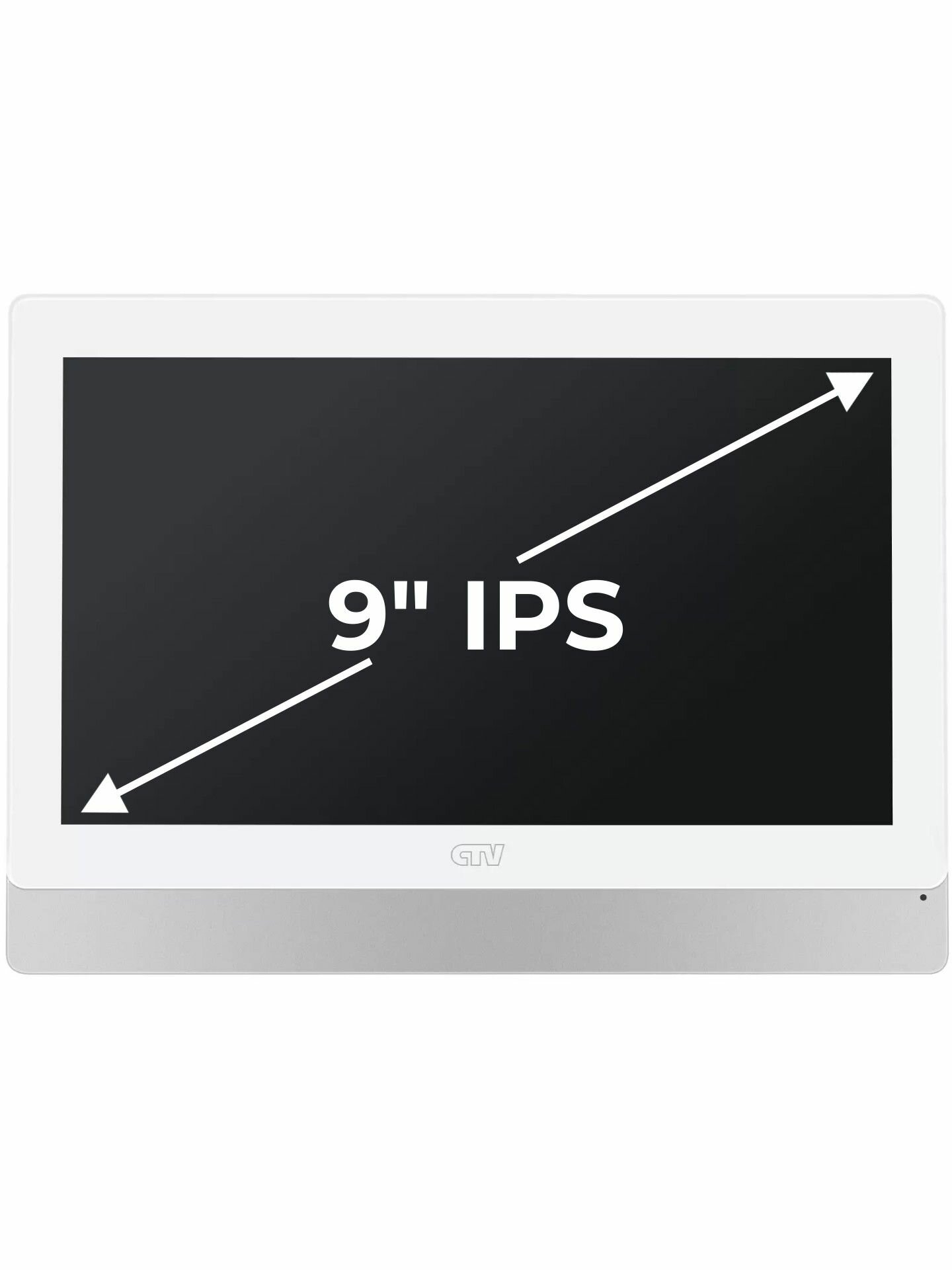 Видеодомофон для квартиры CTV M5904AI White - Wi-Fi монитор 9" для дома или офиса с искусственным интеллектом, аналоговый видеомонитор с AI-функциями (распознавание, детекция)