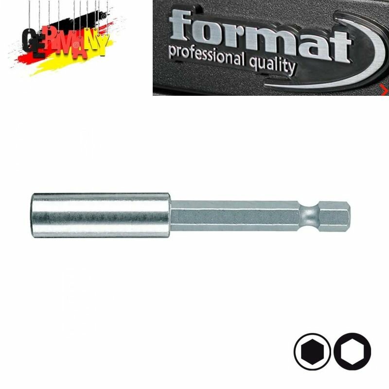 Битодержатель универсальный с постоянным магнитом 1/4 дюйм x 75 mm Format 6409 0010 Fplus