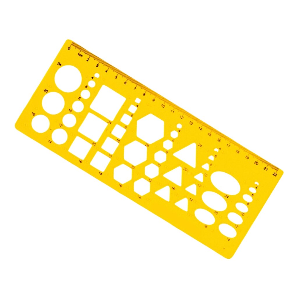 Многофункциональные геометрические трафареты Шаблон для рисования кругов Линейка Шаблоны геометрических чертежей Измерительная линейка для проектирования