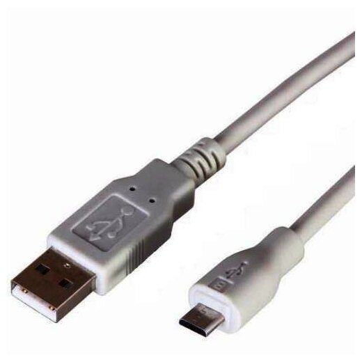 Кабель USB-Am/MicroBm 2.0 Rexant 18-1166 - 3м серый