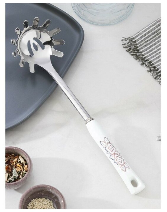 Ложка для спагетти из нержавеющей стали Доляна Luminous, h 30 см