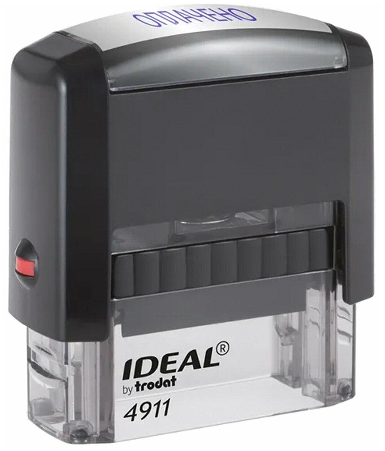 Штамп стандартный "оплачено", оттиск 38х14 мм, синий, TRODAT IDEAL 4911 DB-1.2, 161487