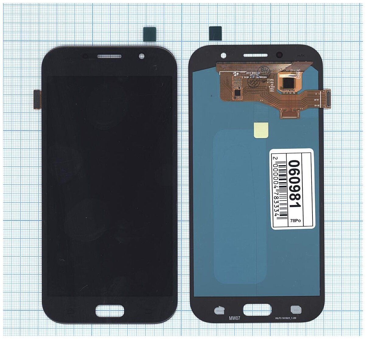 Дисплей для Samsung Galaxy A7 (2017) SM-A720F OLED черный