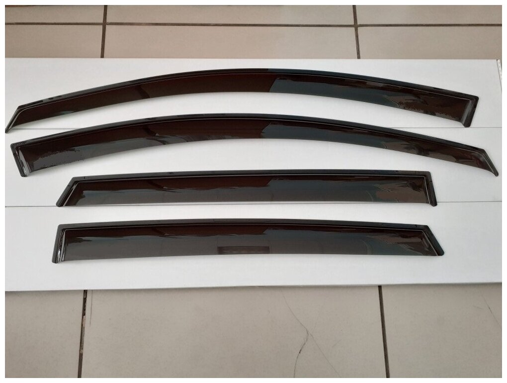 Дефлекторы окон Geely Atlas с 2016 по 2021, к-т 4 шт, скотч 3M