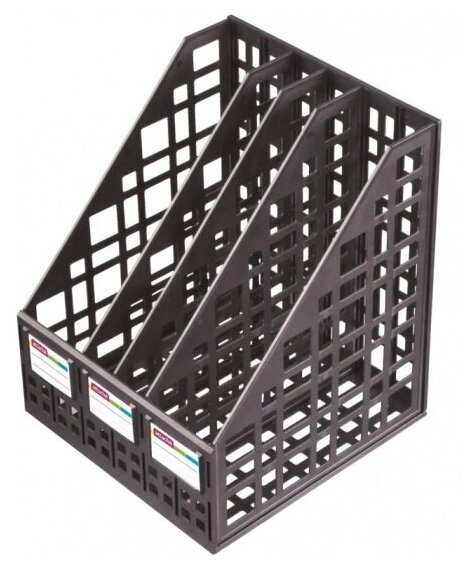 Лоток для бумаг Attache для бумаг сборный вертикальный 4 отделения 240 мм чер ЛТ83АЕ