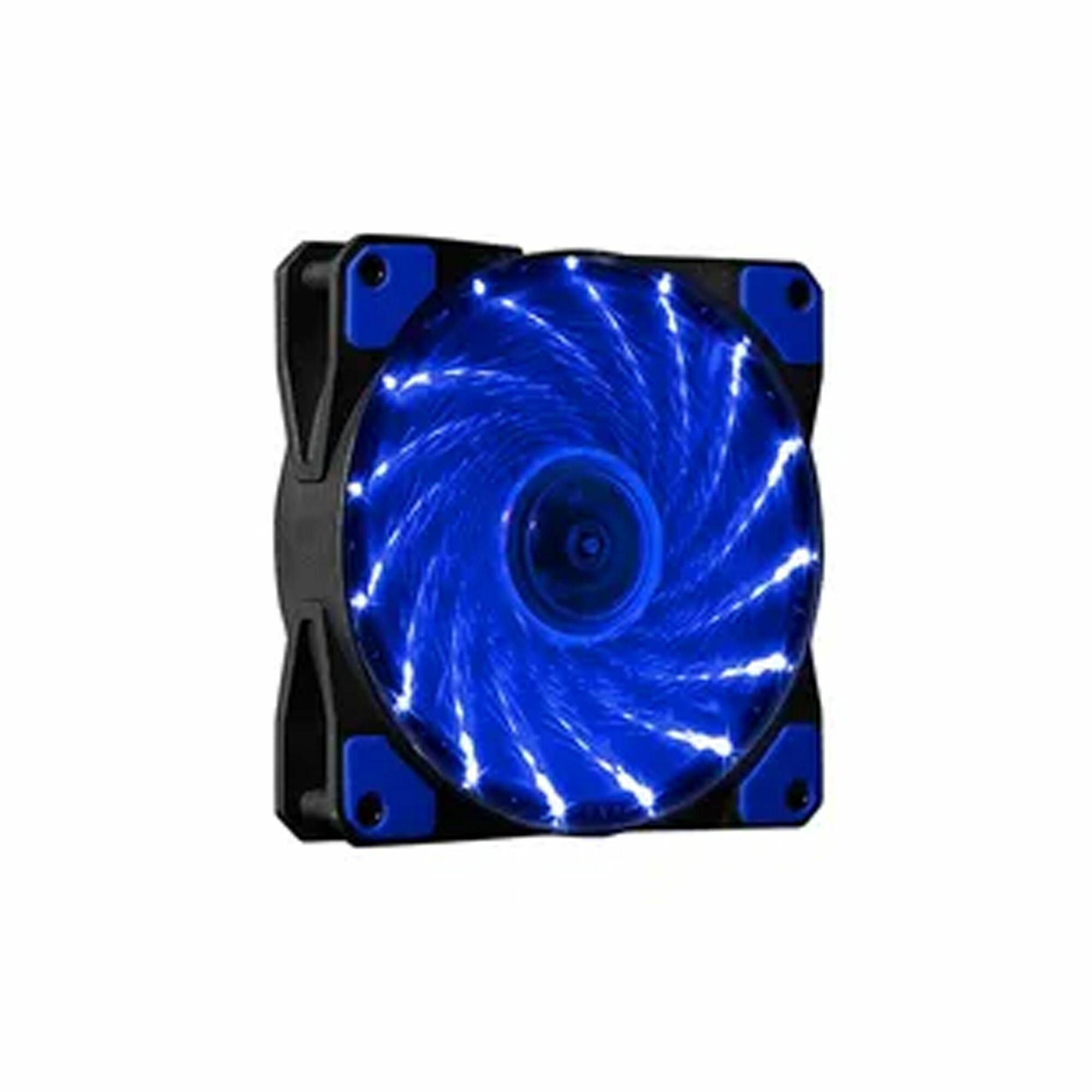 10 шт- Вентилятор компьютерный Бренд DLED 120мм на 120мм светящийся LED Molex 4 pin ORIGINAL V2 "Синий"