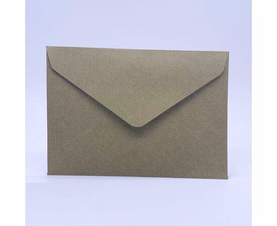 Конверт цветной 119х162 мм, 10 шт, оливковый