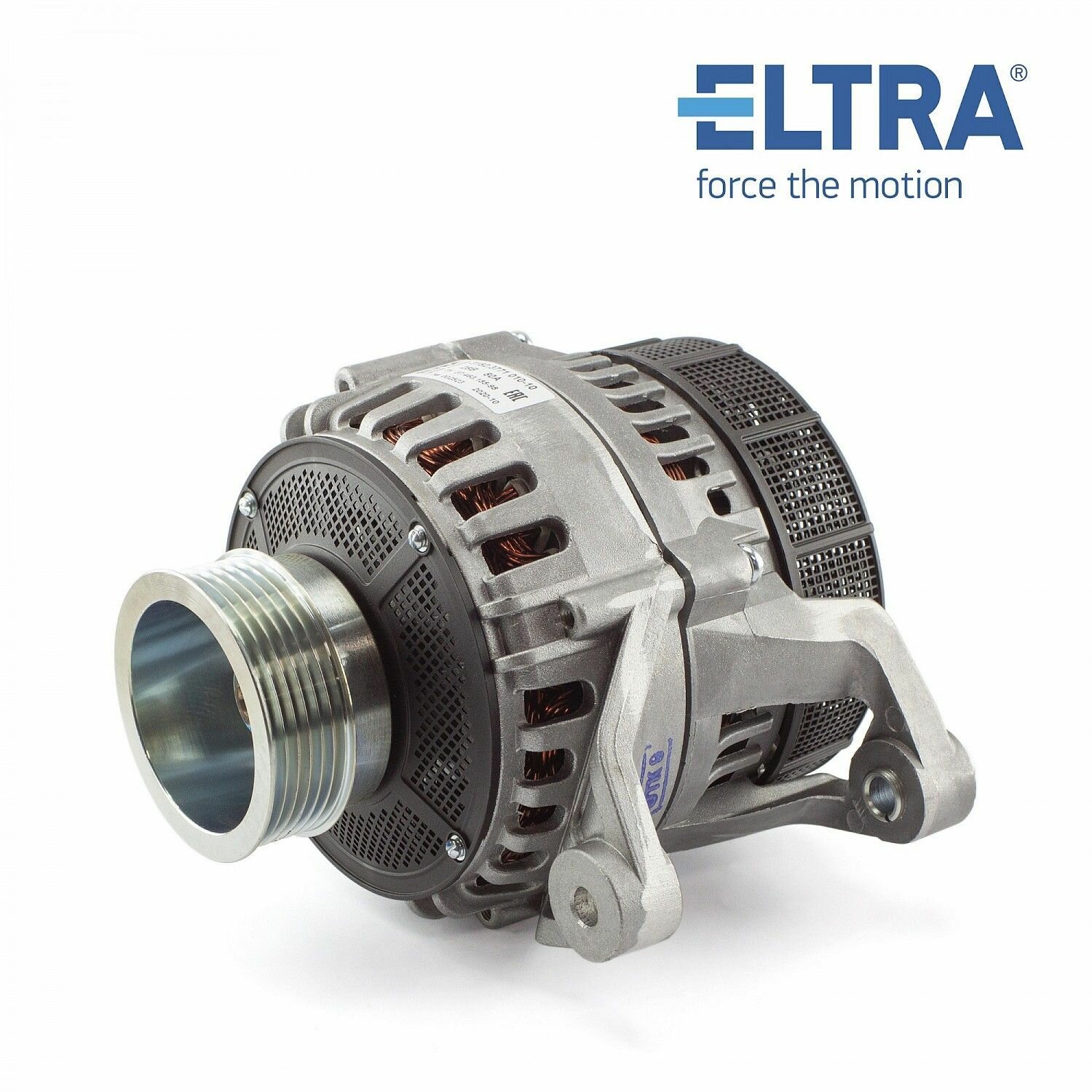 Генератор Комбайны Ростсельмаш двигатель ЯМЗ-236,238 (с поликлиновым шкивом) (28В/80А) компакт "ELTRA", 3152.3771-10