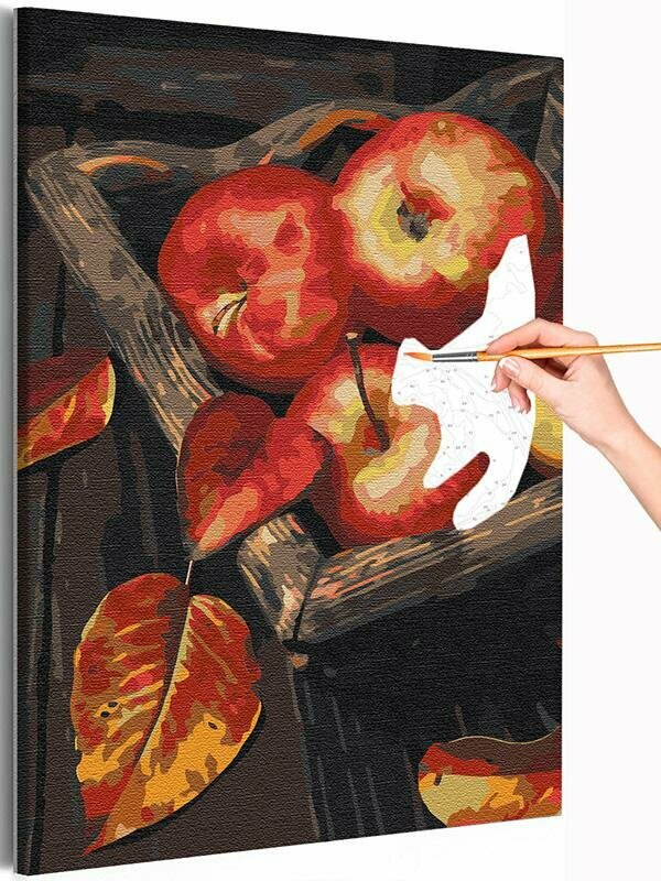 Сочные яблоки Раскраска картина по номерам на холсте 40х60