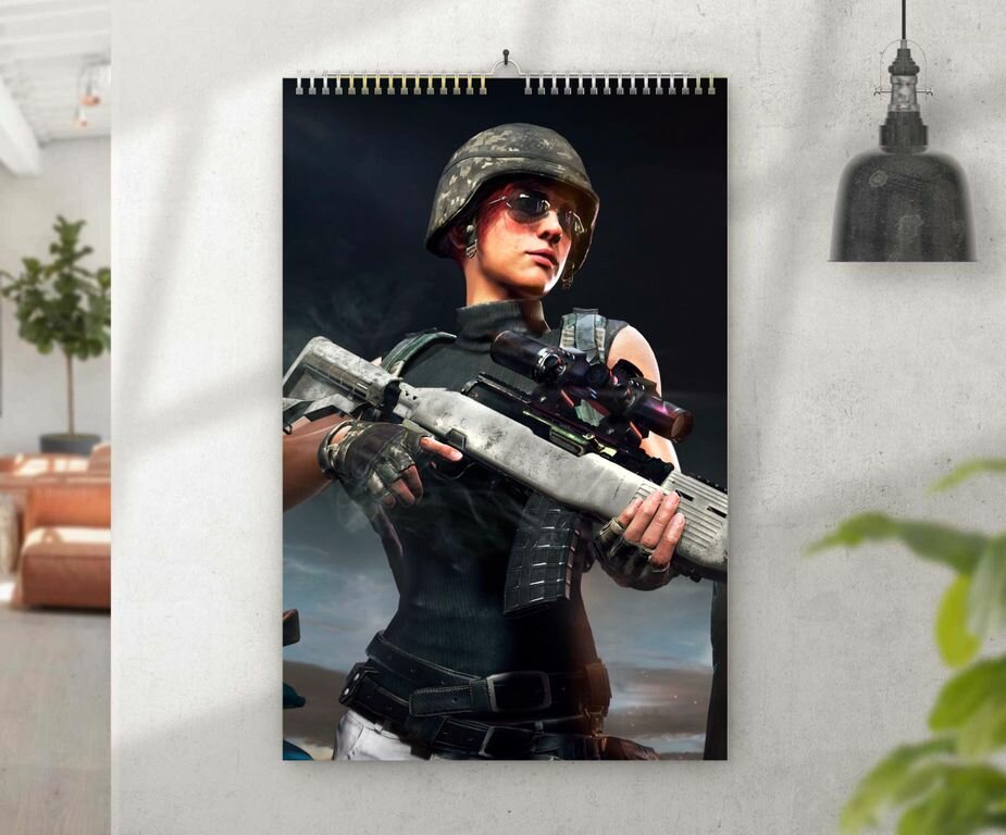 Перекидной календарь PlayerUnknown’s Battlegrounds, PUBG, пубг №13, А3