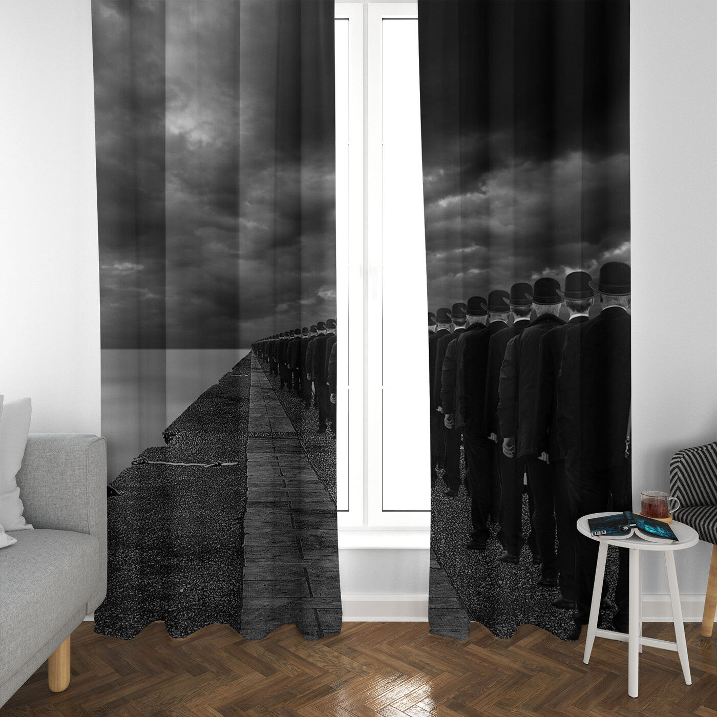 Фотошторы из габардина, 290х240см