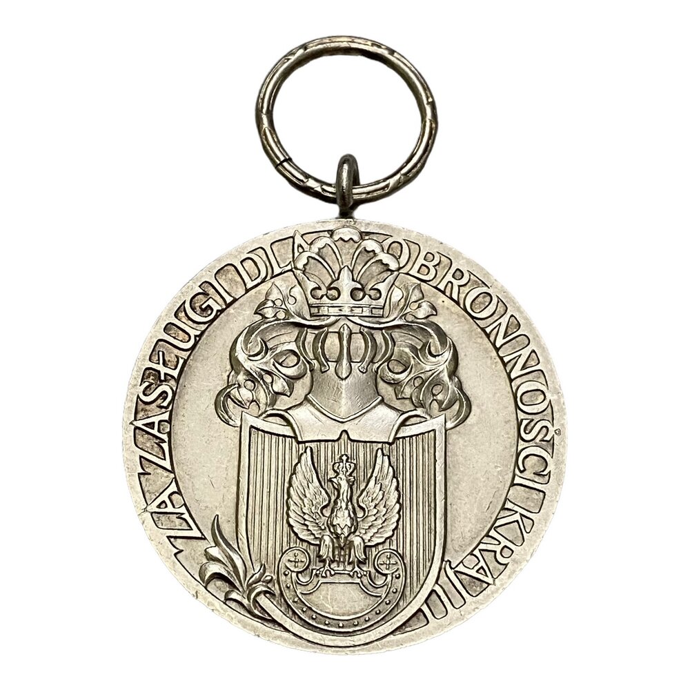 Польша, медаль "За заслуги при защите страны" II степень 1991-2000 гг. (без ленты)