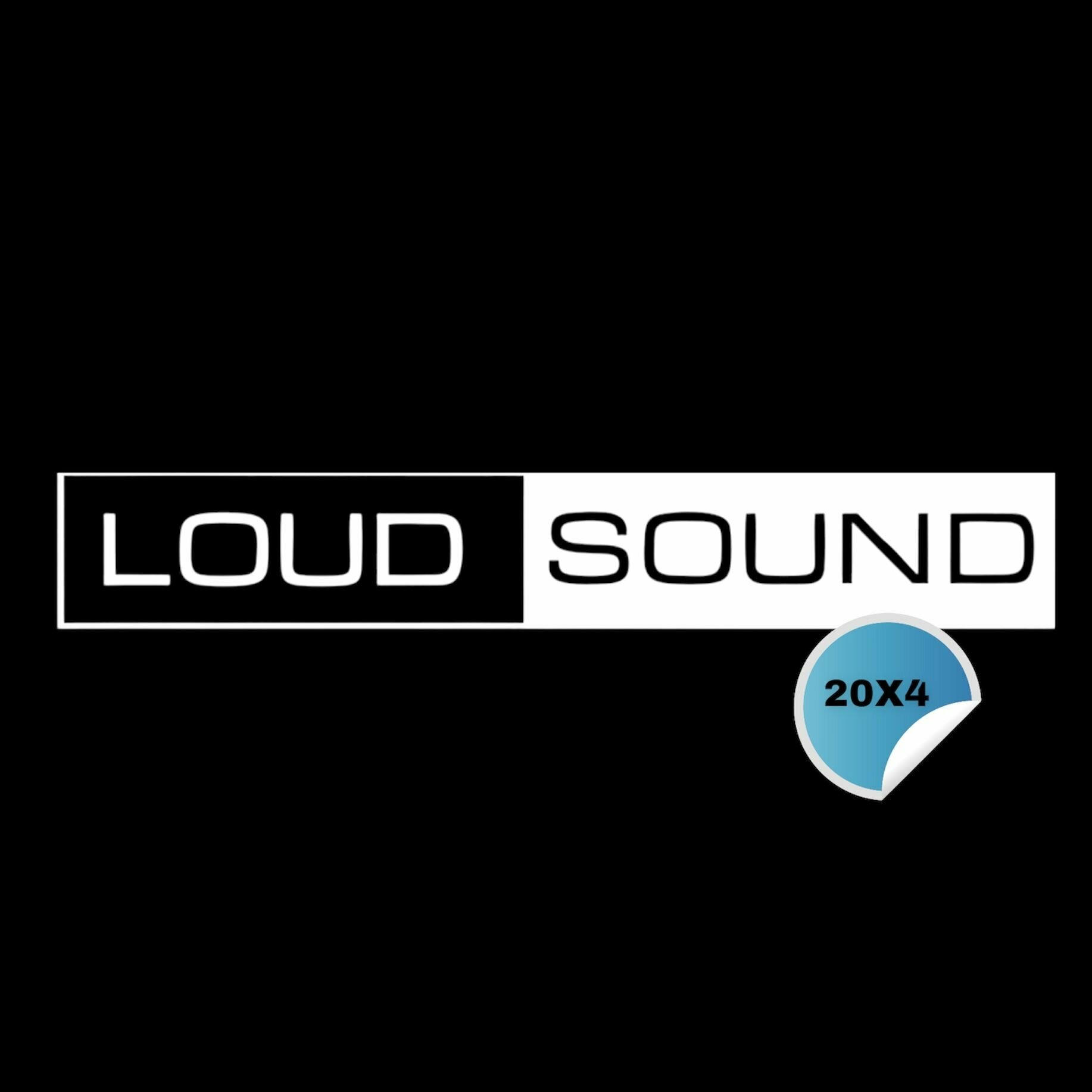 Наклейка на автомобиль виниловая LOUD SOUND / стикер без фона на стекло машины
