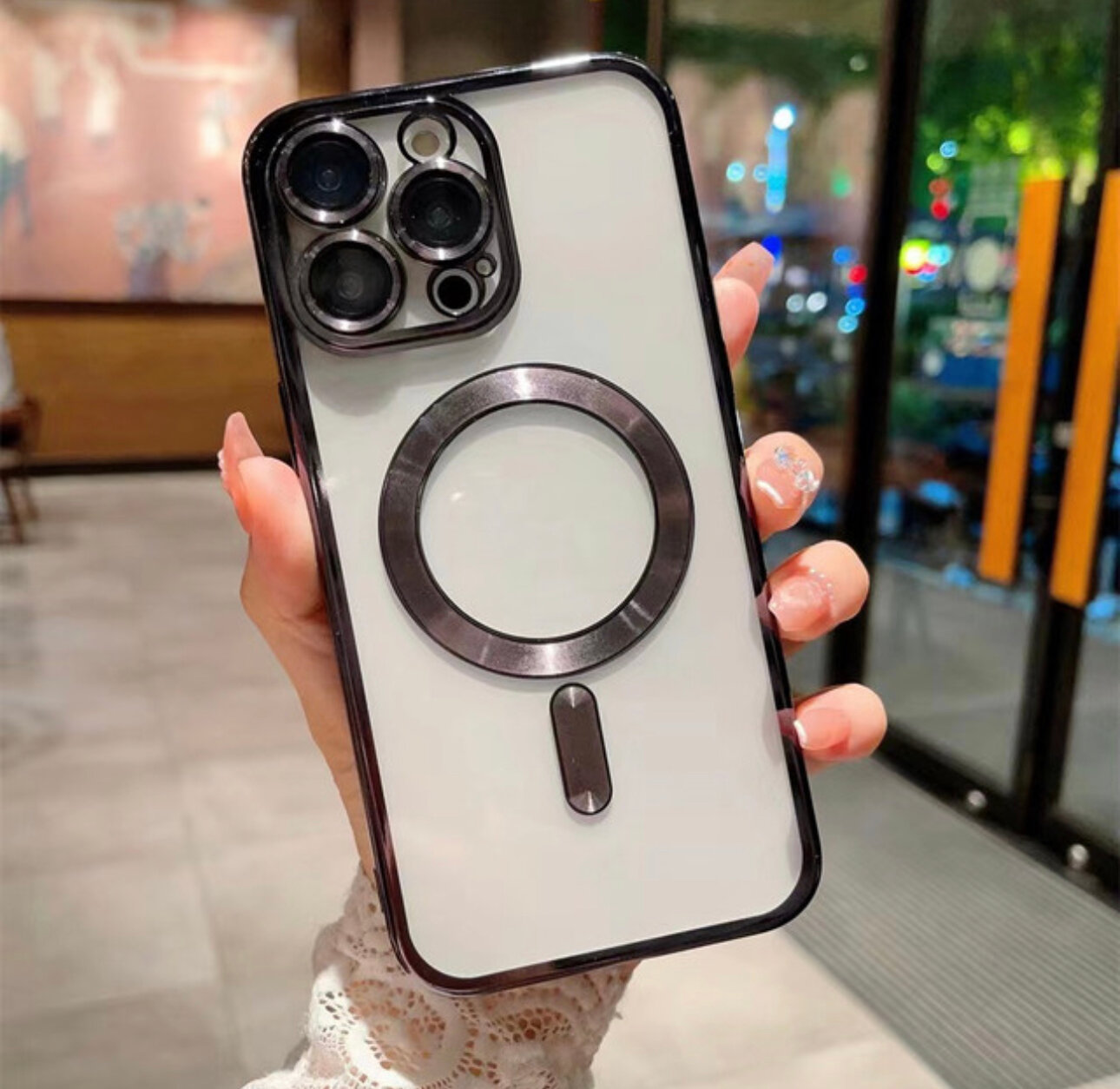 Чехол для iPhone 12 Pro Max с MagSafe(фиолетовый)