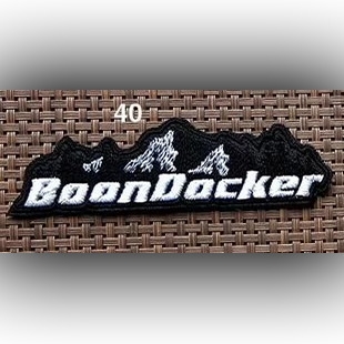 Нашивка BoonDocker черная пришивная
